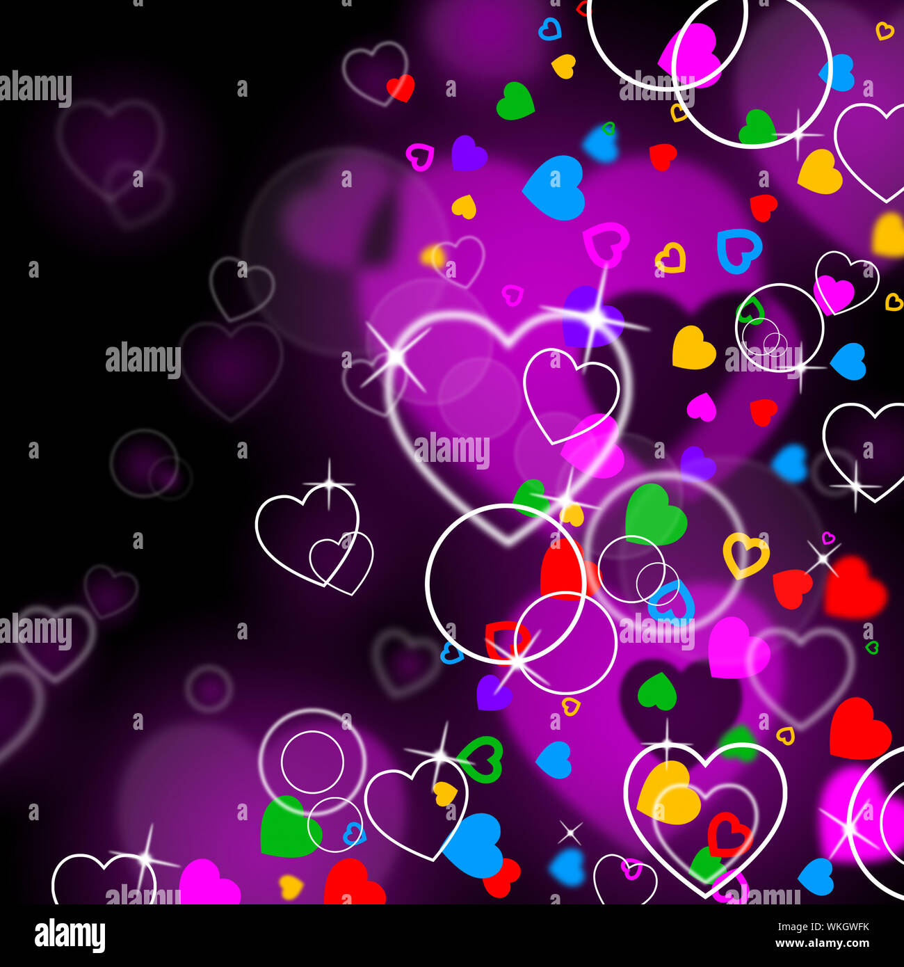 Mauve Background Representing Heart Shape And Affection Stock Photo - Alamy