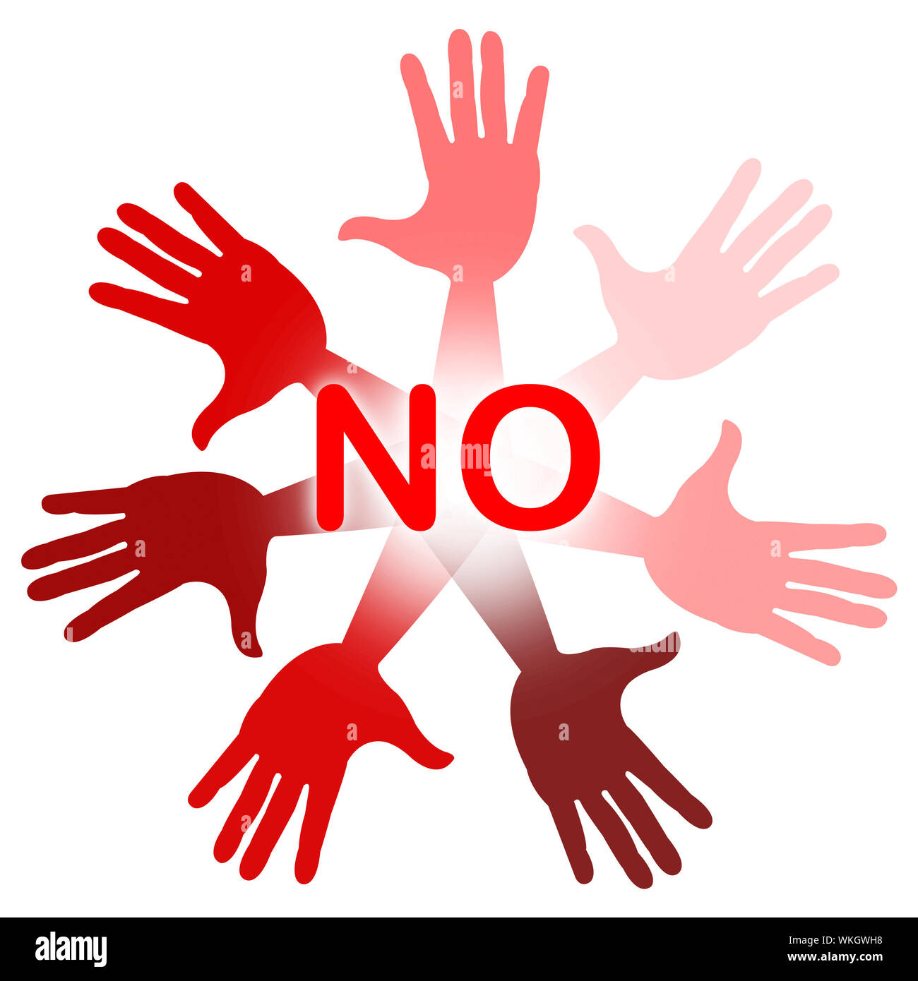 Stop Hands Meaning Denial Deny And Palm Stock Photo - Alamy
