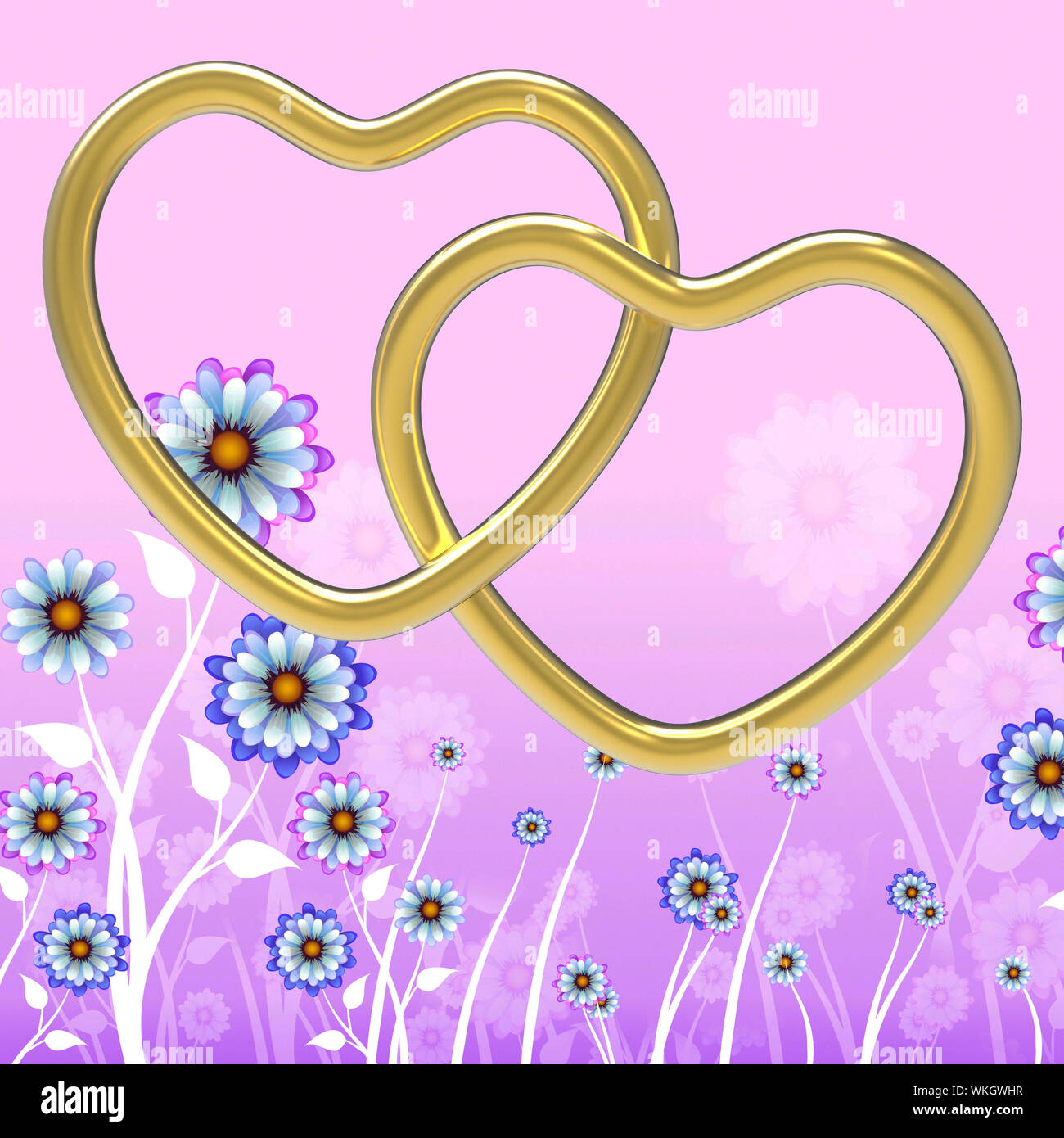 Wedding Rings Meaning Heart Shape And Jewelry Stock Photo - Alamy