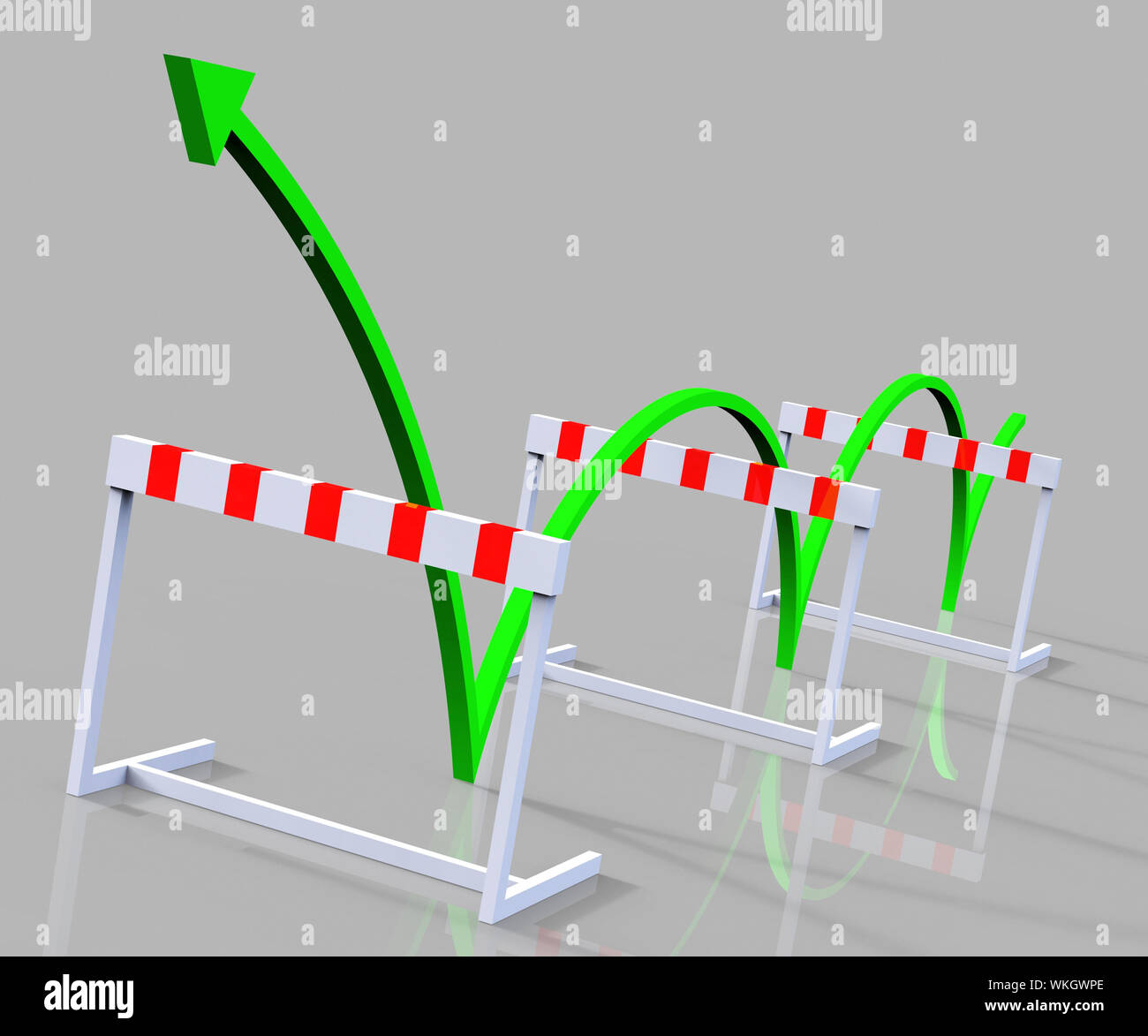 Hurdle Obstacle Showing Overcome Obstacles And Problems Stock Photo - Alamy
