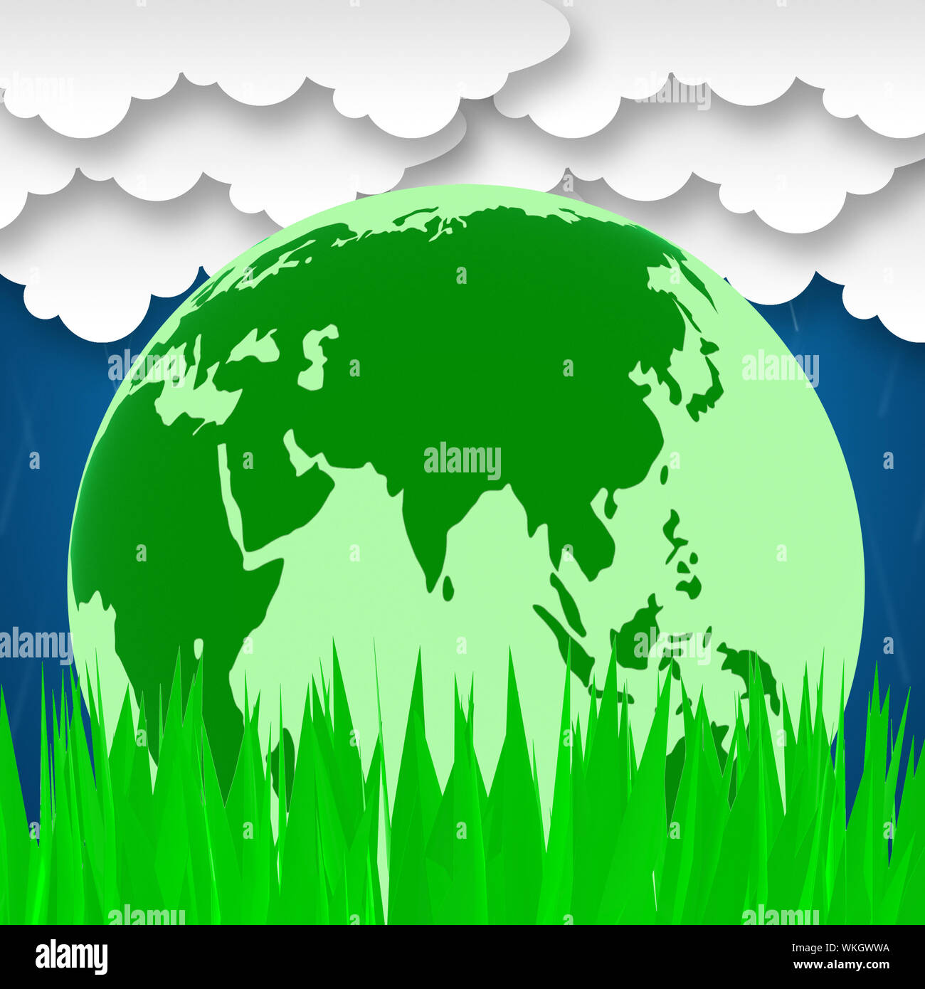 Word Global Showing Globe Worldwide And World Stock Photo - Alamy