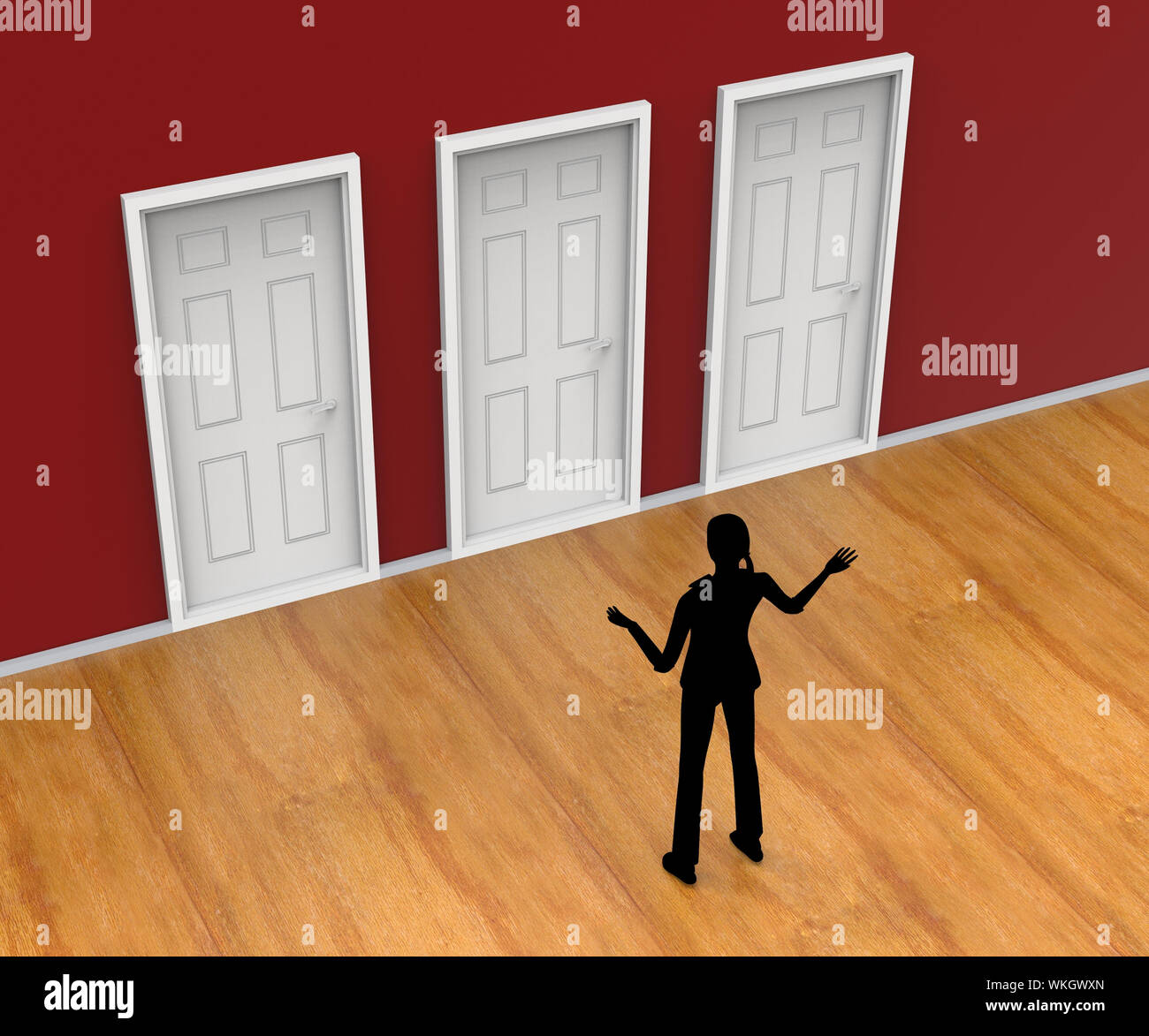 Doors Choice Meaning Decision Doorway And Path Stock Photo - Alamy