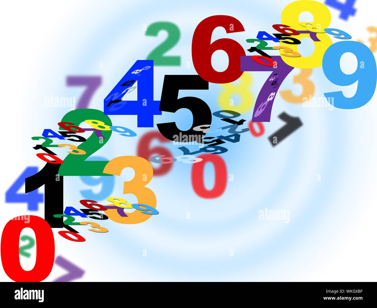 Numbers Maths Indicating Numeric Background And Count Stock Photo - Alamy