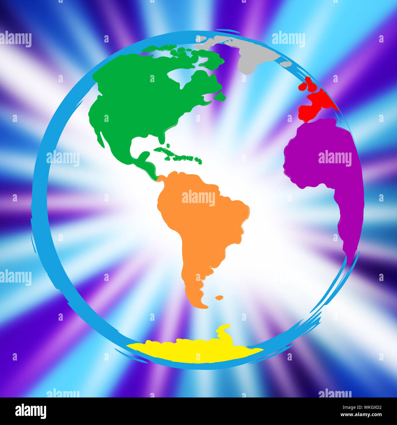 World Globe Meaning Globalize Multicoloured And Globally Stock Photo ...