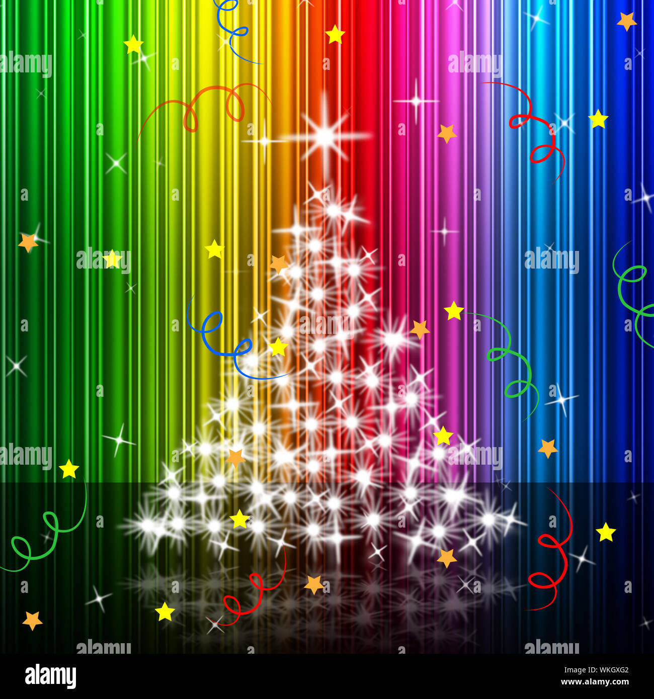 Xmas Tree Indicating Merry Christmas And Celebration Stock Photo - Alamy