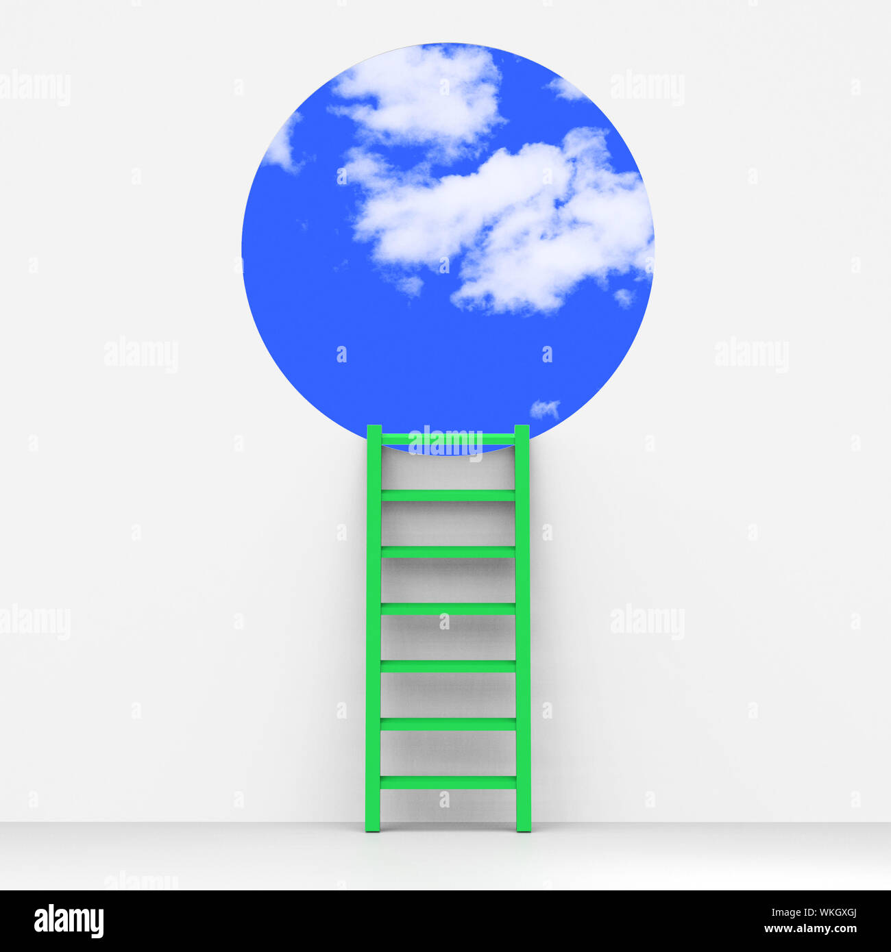 Vision Ladder Representing Climb Aspire And Aspirations Stock Photo - Alamy