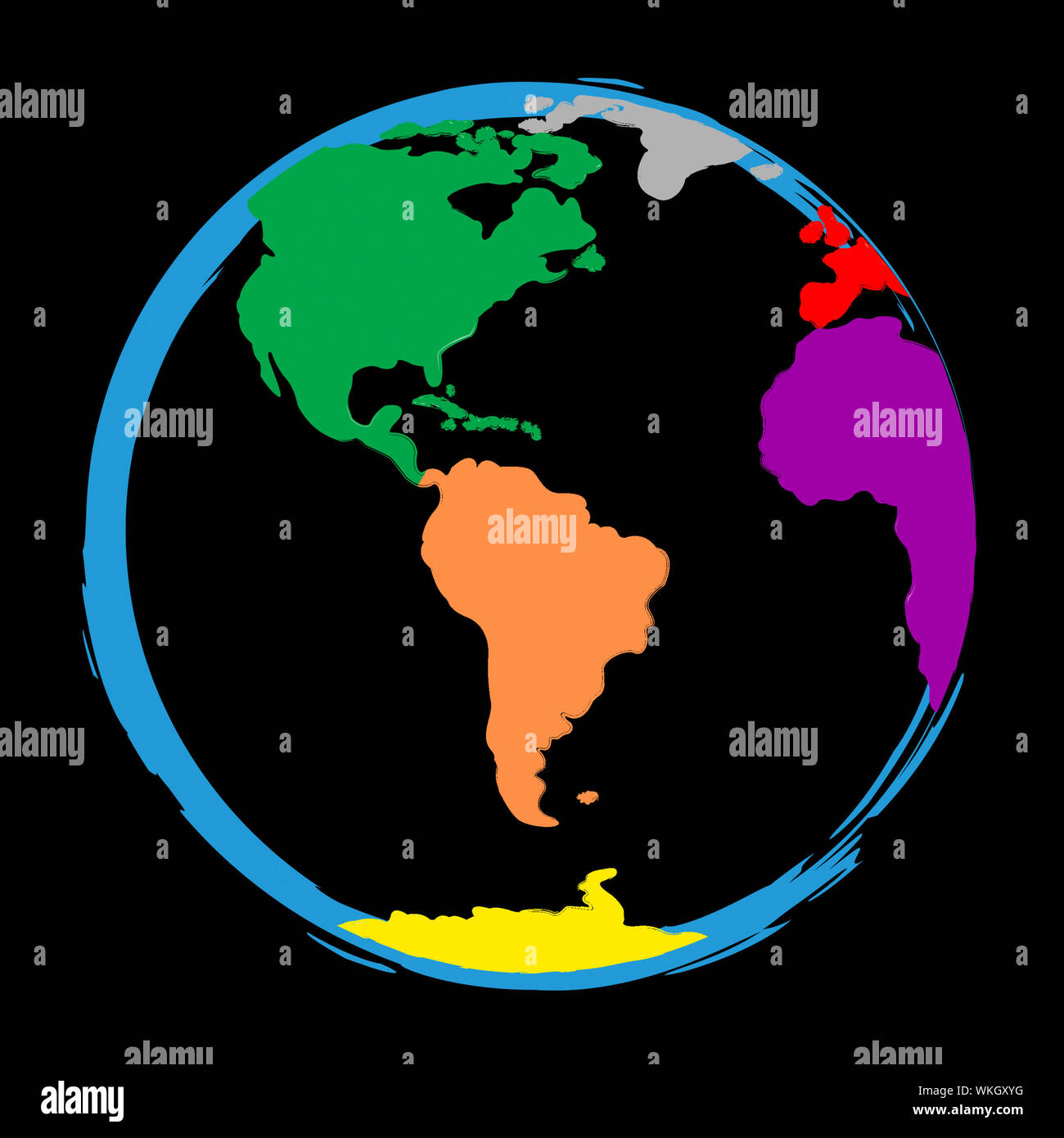 Colorful world globe representing earth hi-res stock photography and ...