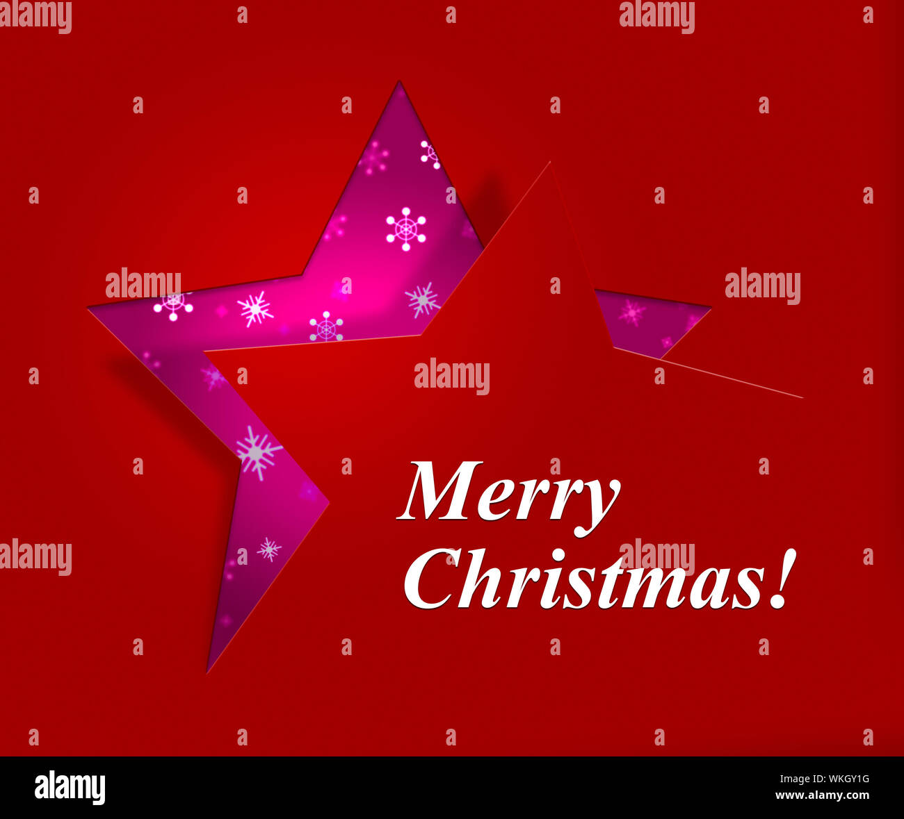 Xmas Star Showing Merry Christmas And Greeting Stock Photo - Alamy