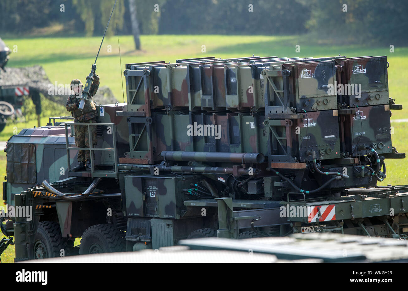 Cammin, Germany. 27th Aug, 2019. Soldiers of Air Defence Missile Group ...
