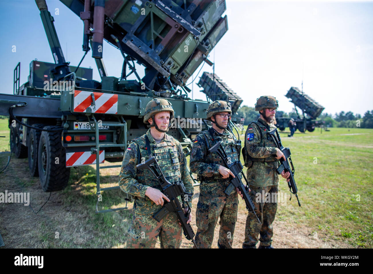 Cammin, Germany. 27th Aug, 2019. Soldiers of Air Defence Missile Group ...