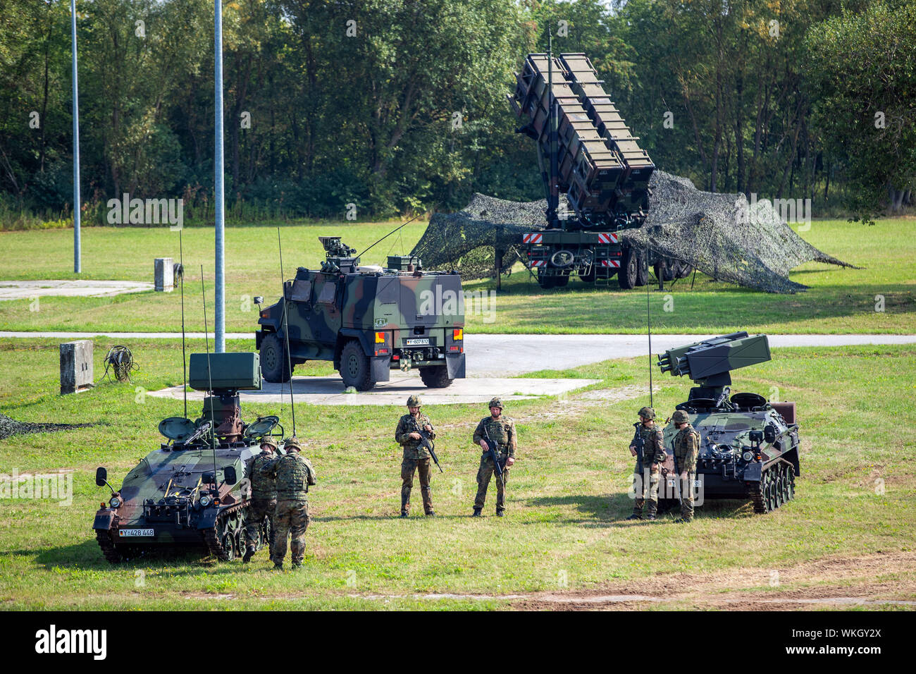 Cammin, Germany. 27th Aug, 2019. Soldiers of Air Defence Missile Group ...