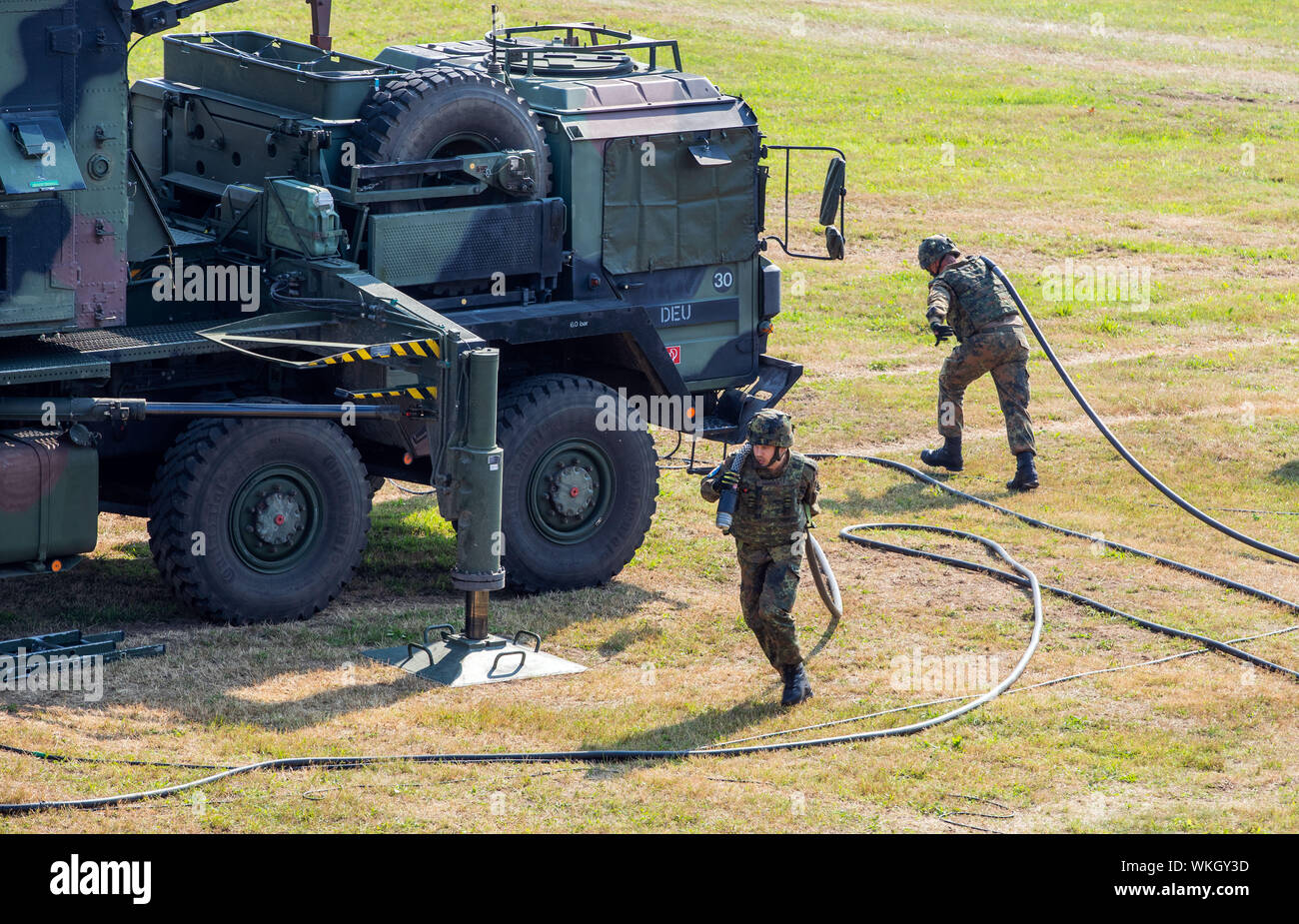 Cammin, Germany. 27th Aug, 2019. Soldiers of Air Defence Missile Group ...