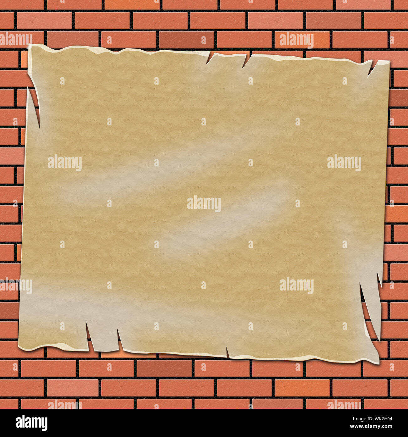 Brick Wall Showing Text Space And Template Stock Photo - Alamy