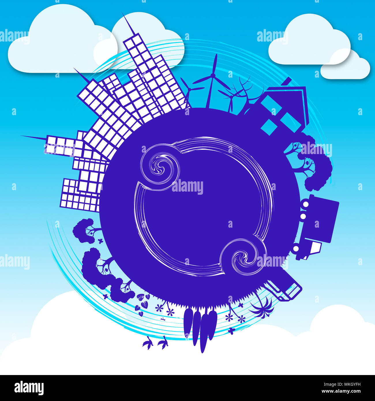 World Eco Showing Earth Friendly And Planet Stock Photo - Alamy