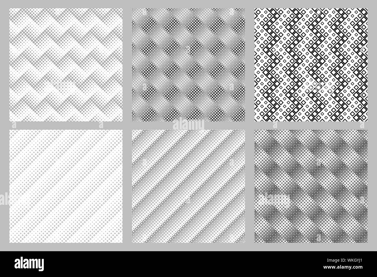 Seamless square pattern background collection - abstract vector designs Stock Vector Image & Art ...