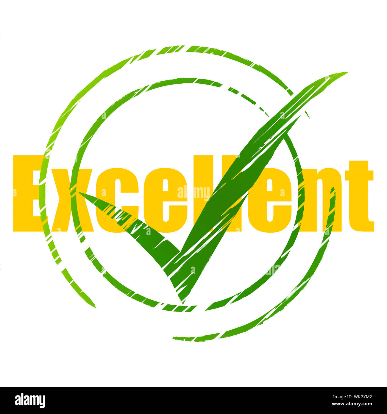 Excellent Tick Meaning Pass Yes And Excellency Stock Photo - Alamy