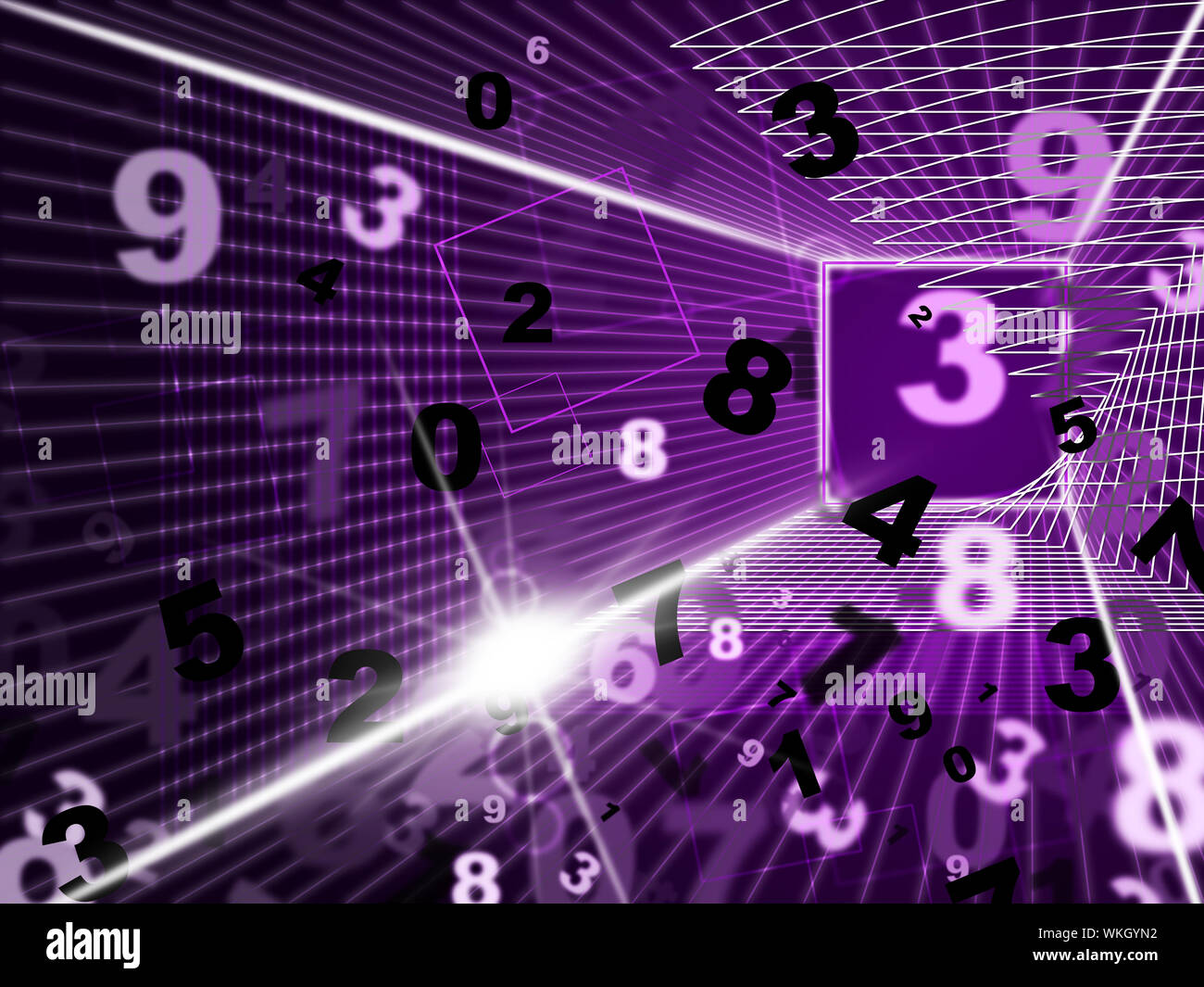 Mathematics Numbers Representing High Tec And Numeracy Stock Photo - Alamy