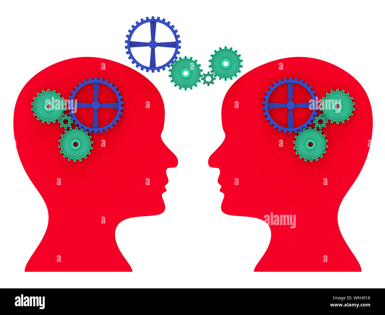 Head Think Showing Reflect Concept And Reflection Stock Photo - Alamy