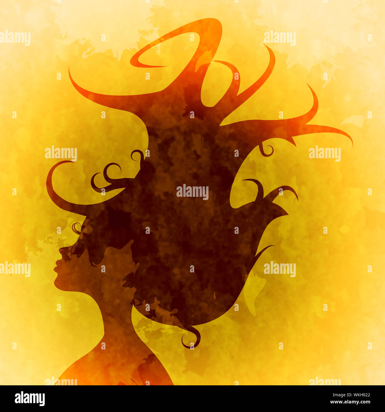 Hair Woman Indicating Skin Hairstyle And Lady Stock Photo - Alamy