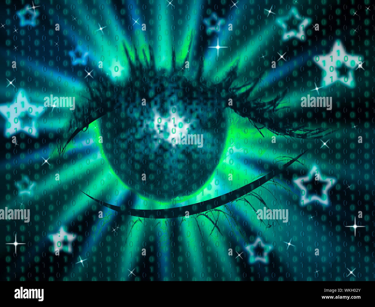 Star Eye Indicating Design Template And Eyeball Stock Photo - Alamy