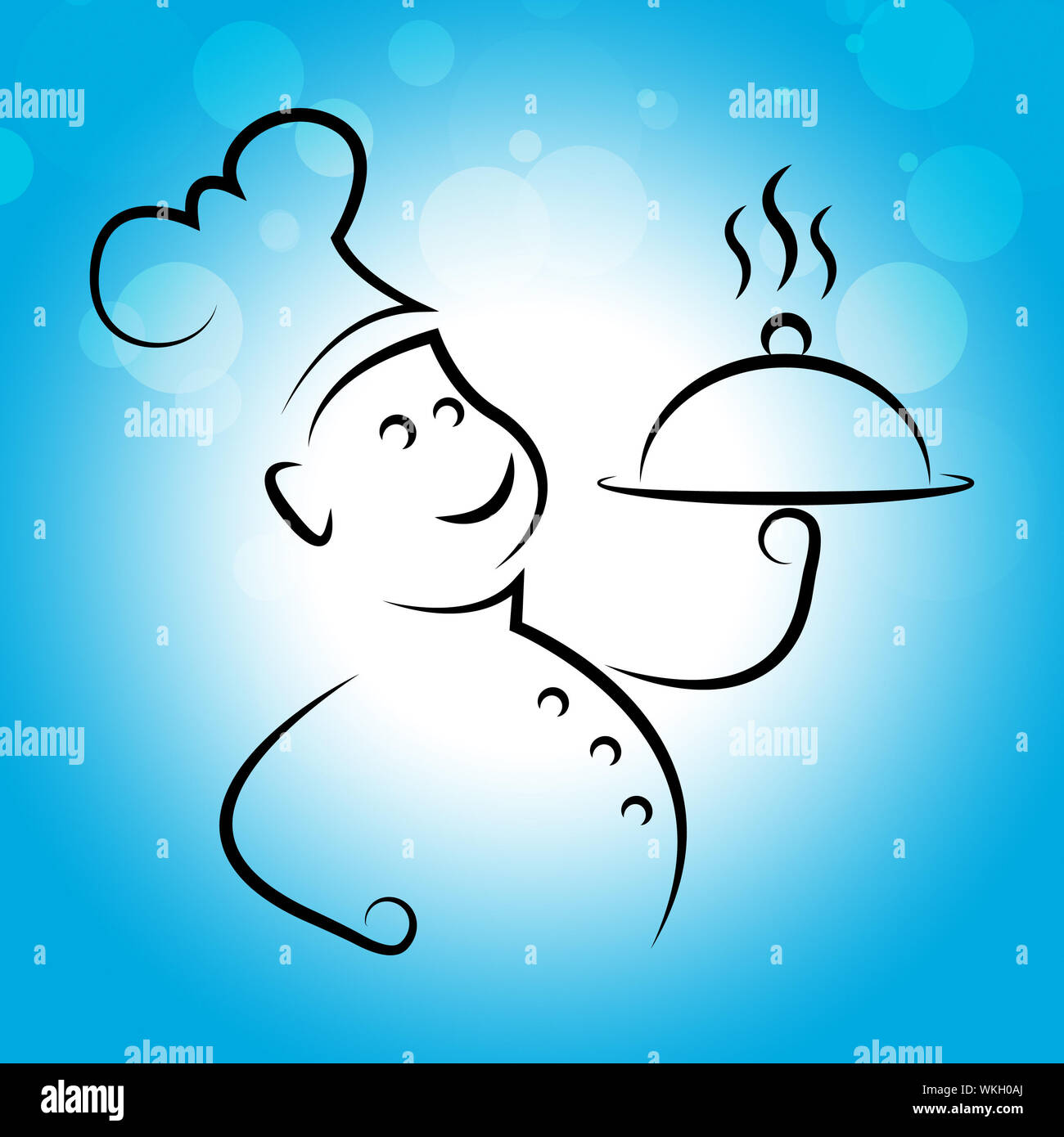 Food Carrying Representing Chefs Whites And Culinary Stock Photo - Alamy