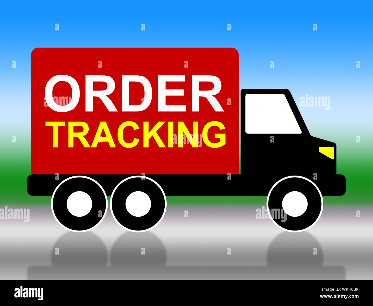 Order Tracking Meaning Tracked Logistic And Vehicle Stock Photo - Alamy