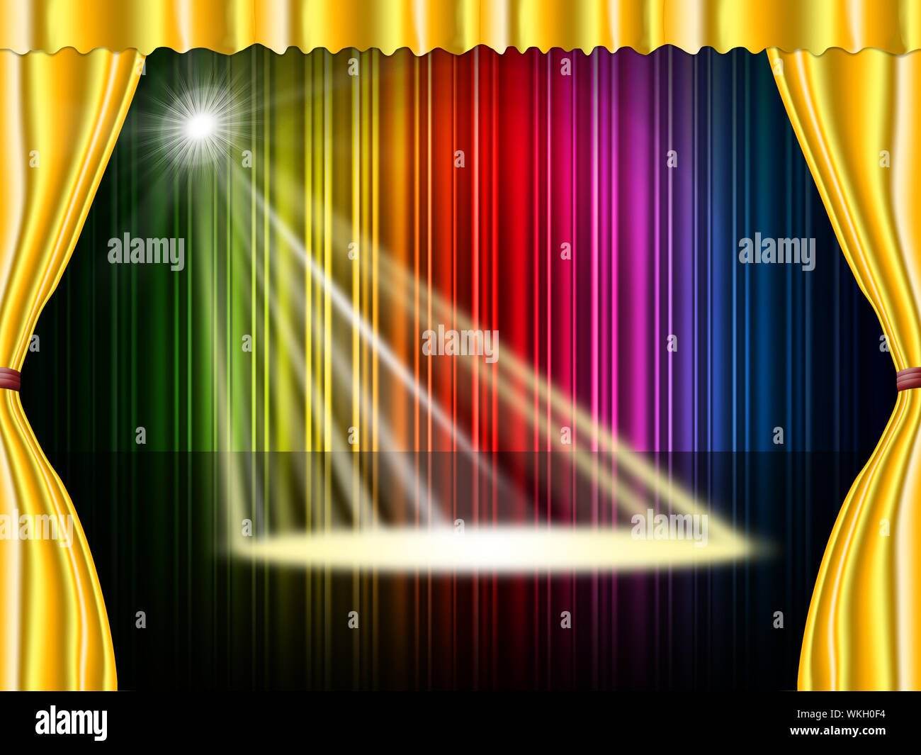 Spotlight Stage Indicating Live Event And Illumination Stock Photo - Alamy