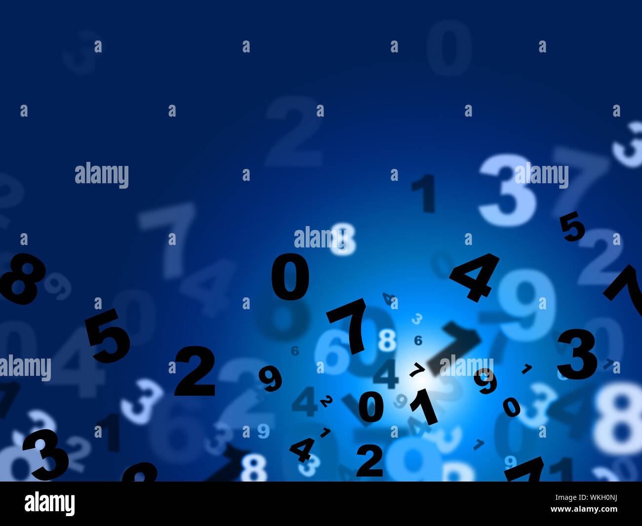 Blue Mathematics Indicating High Tec And Electronic Stock Photo - Alamy
