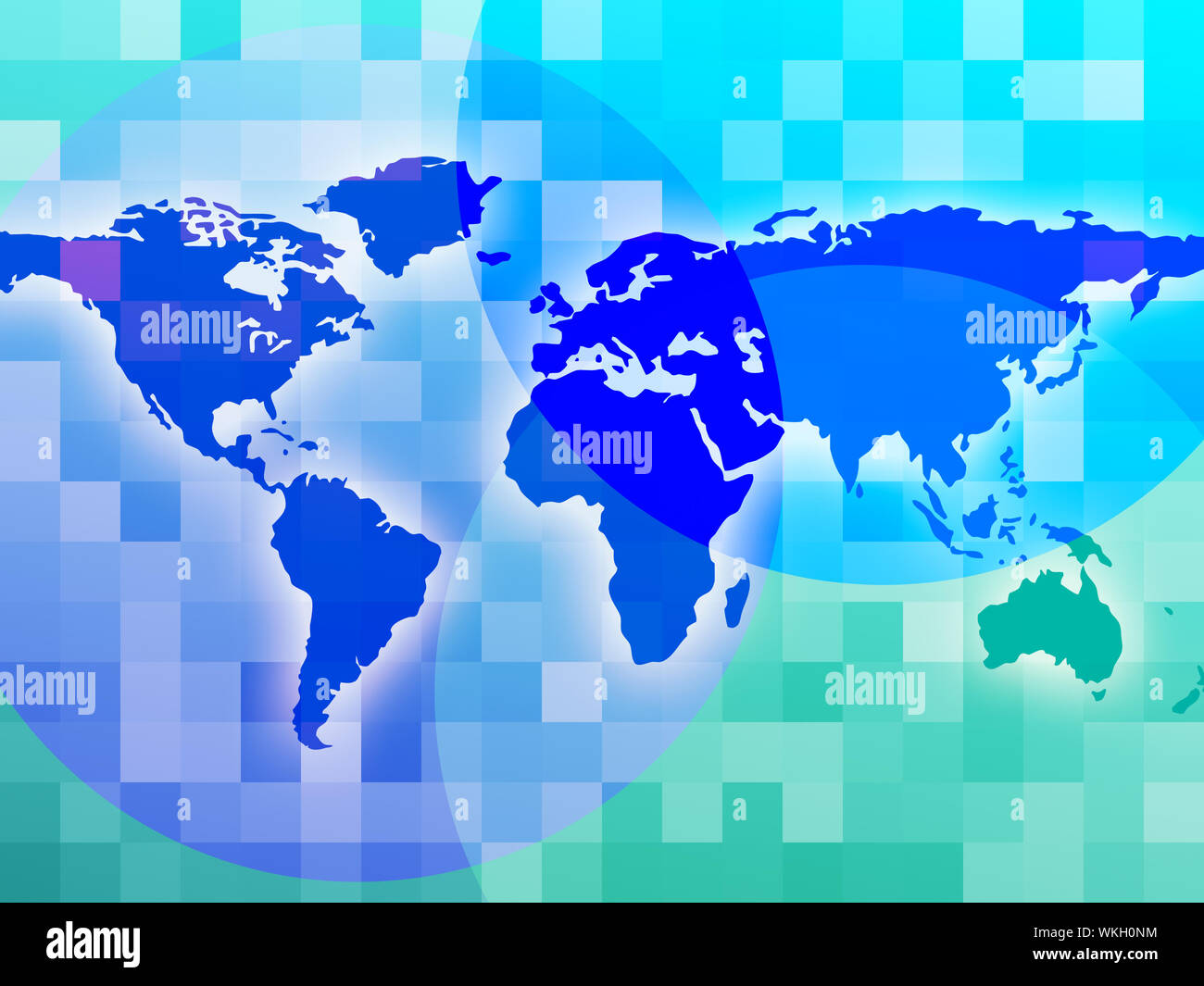 World Map Showing Globalization Worldwide And Backgrounds Stock Photo ...