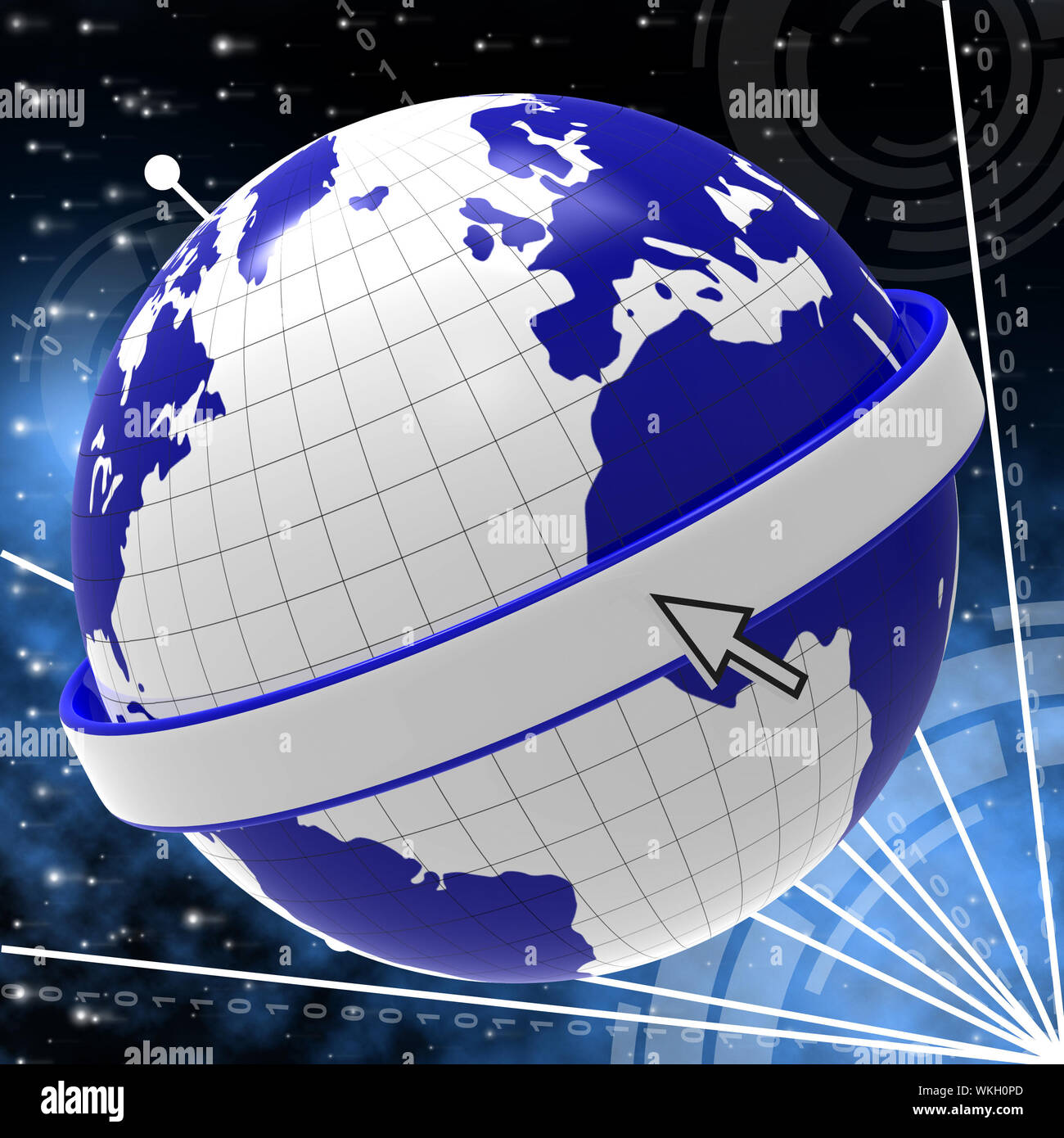 Global Computer Meaning Network Server And Globally Stock Photo - Alamy