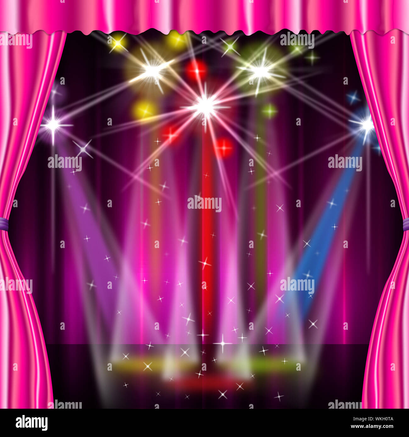 Color Spotlight Showing Stage Lights And Beam Stock Photo - Alamy