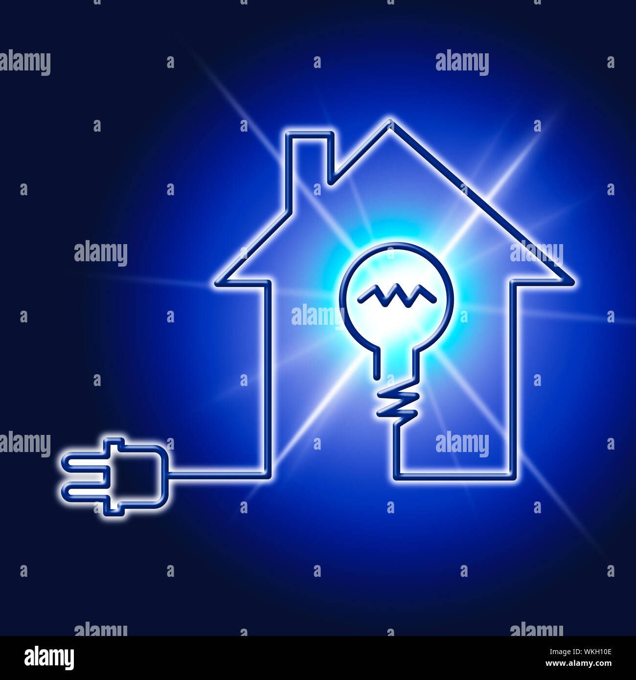 Light Bulb Representing Power Source And Circuit Stock Photo - Alamy