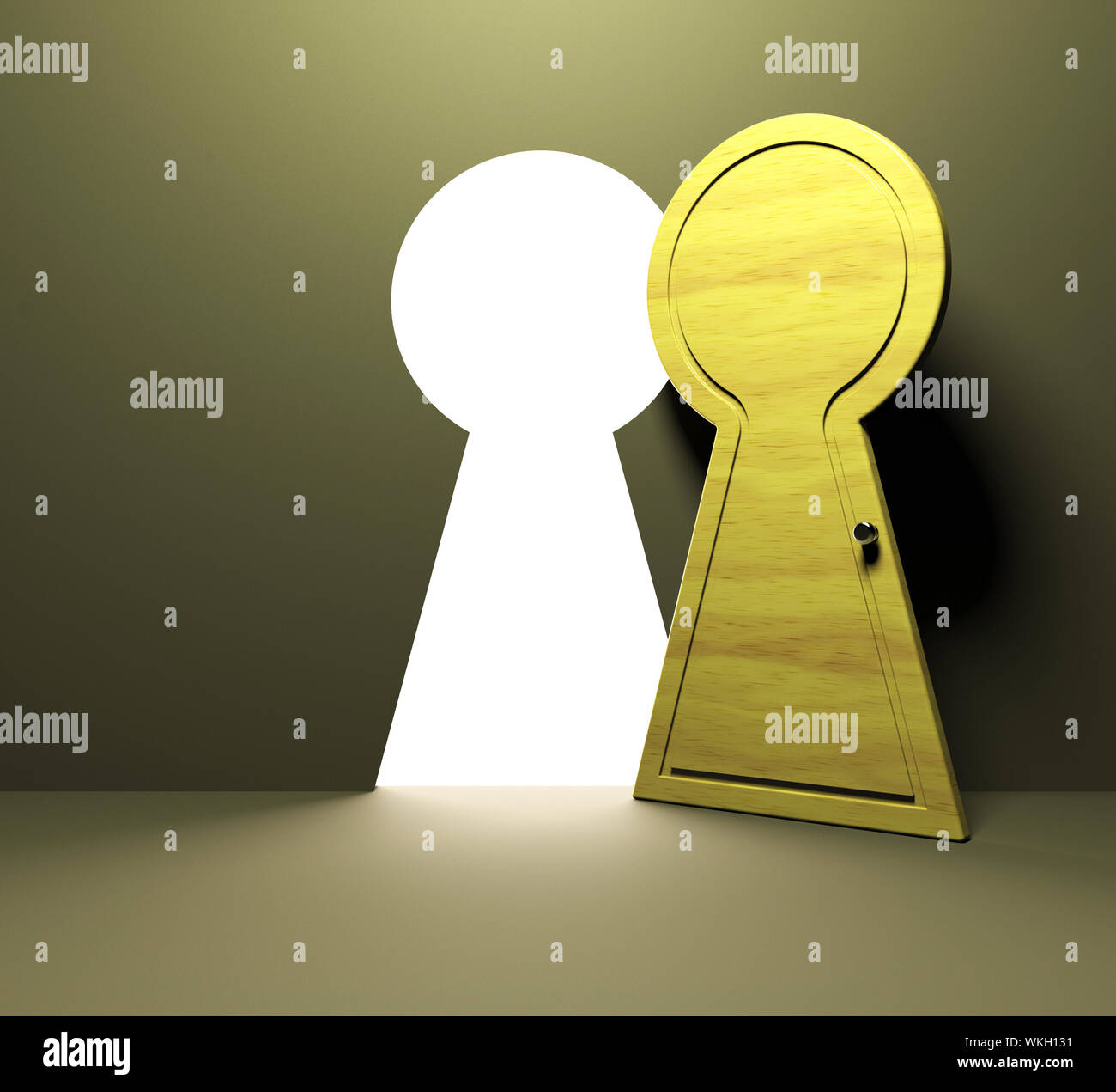 Vision Planning Meaning Key Hole And Forecasting Stock Photo - Alamy