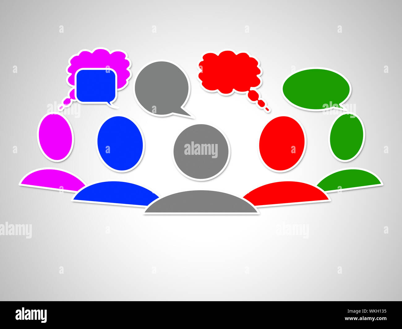 Social Media Meaning Connecting People And Connected Stock Photo - Alamy