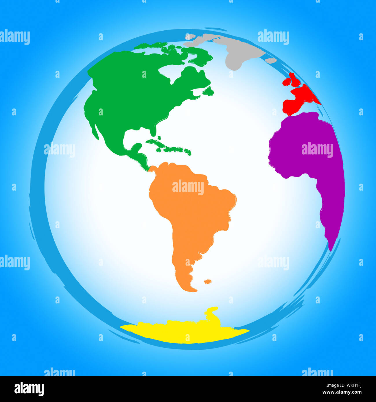 Global Colourful Showing Globally Globe And Globalise Stock Photo - Alamy