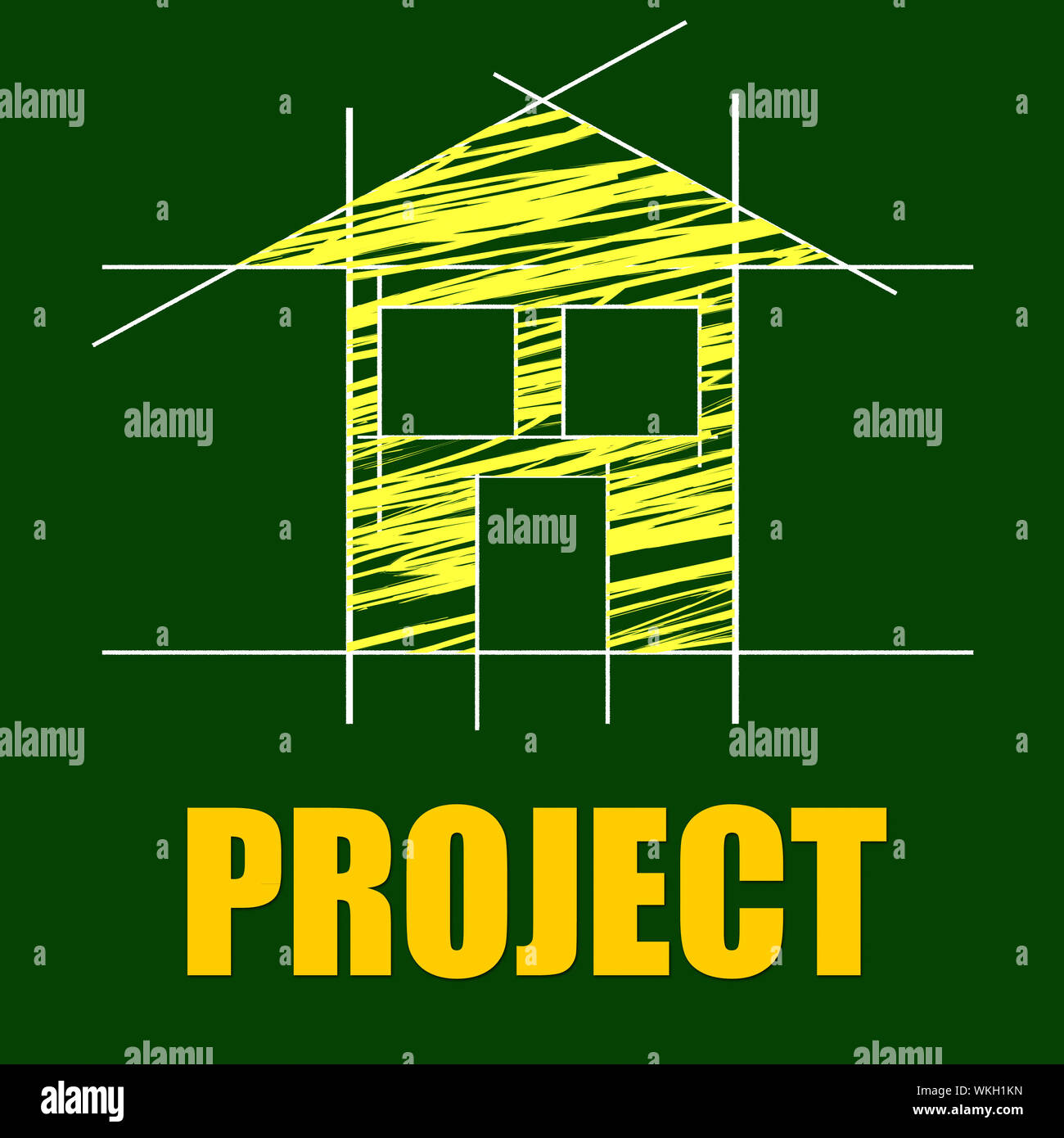 Homes outline hi-res stock photography and images - Alamy