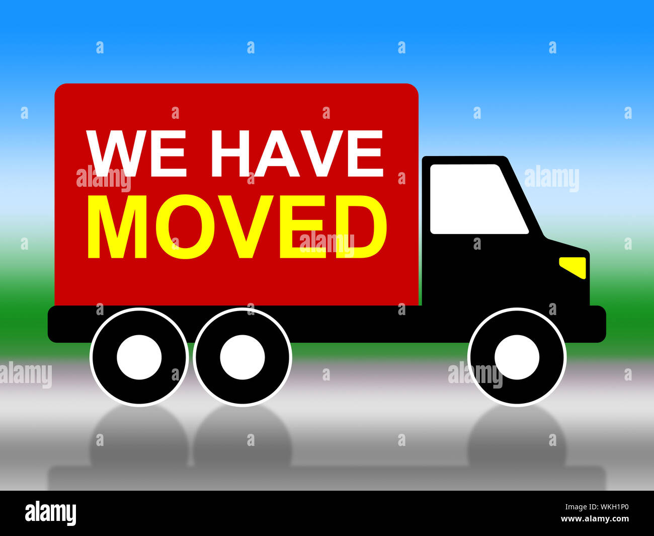 Moving House Showing Change Of Residence And Change Of Residence Stock ...