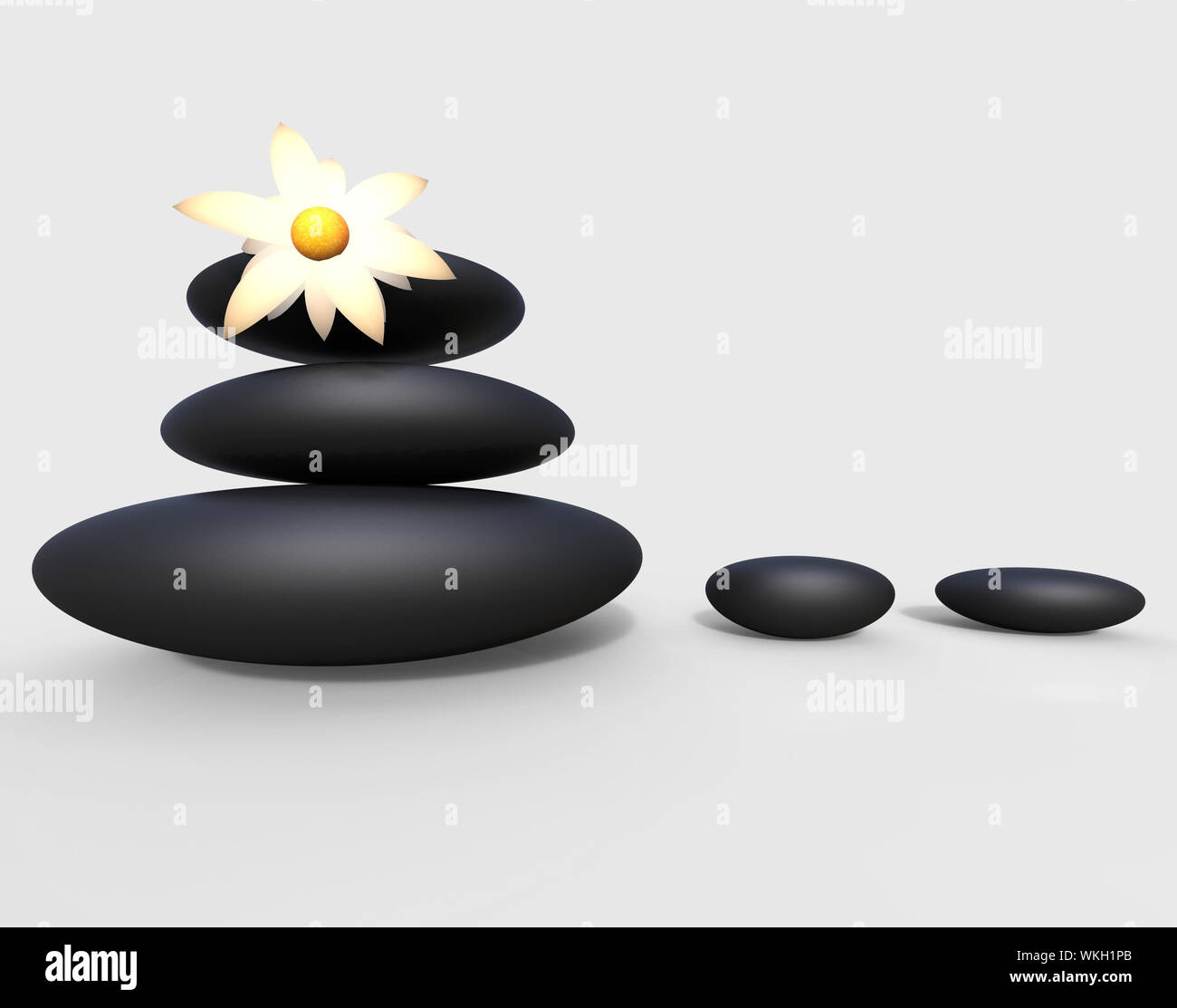 Spa Stones Showing Pebble Health And Bloom Stock Photo - Alamy
