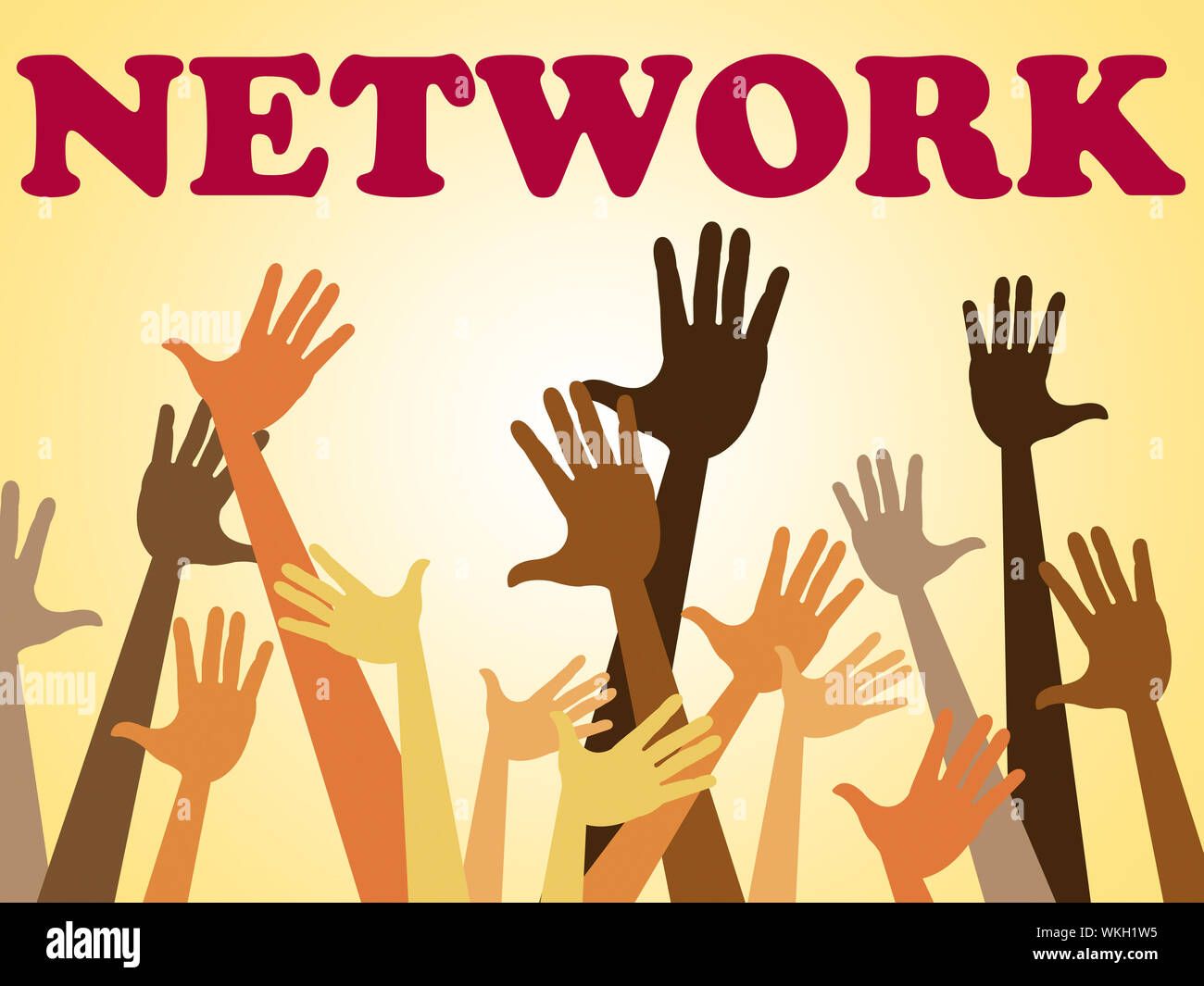 Hands Network Meaning Social Media Marketing And Networking People ...