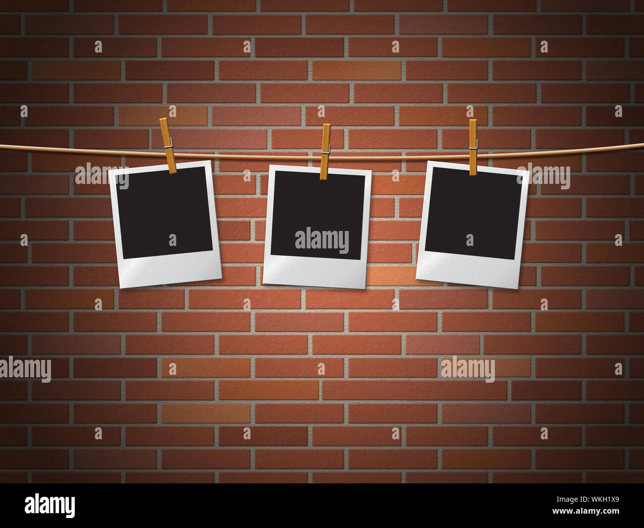 Brick wall showing empty hi-res stock photography and images - Alamy