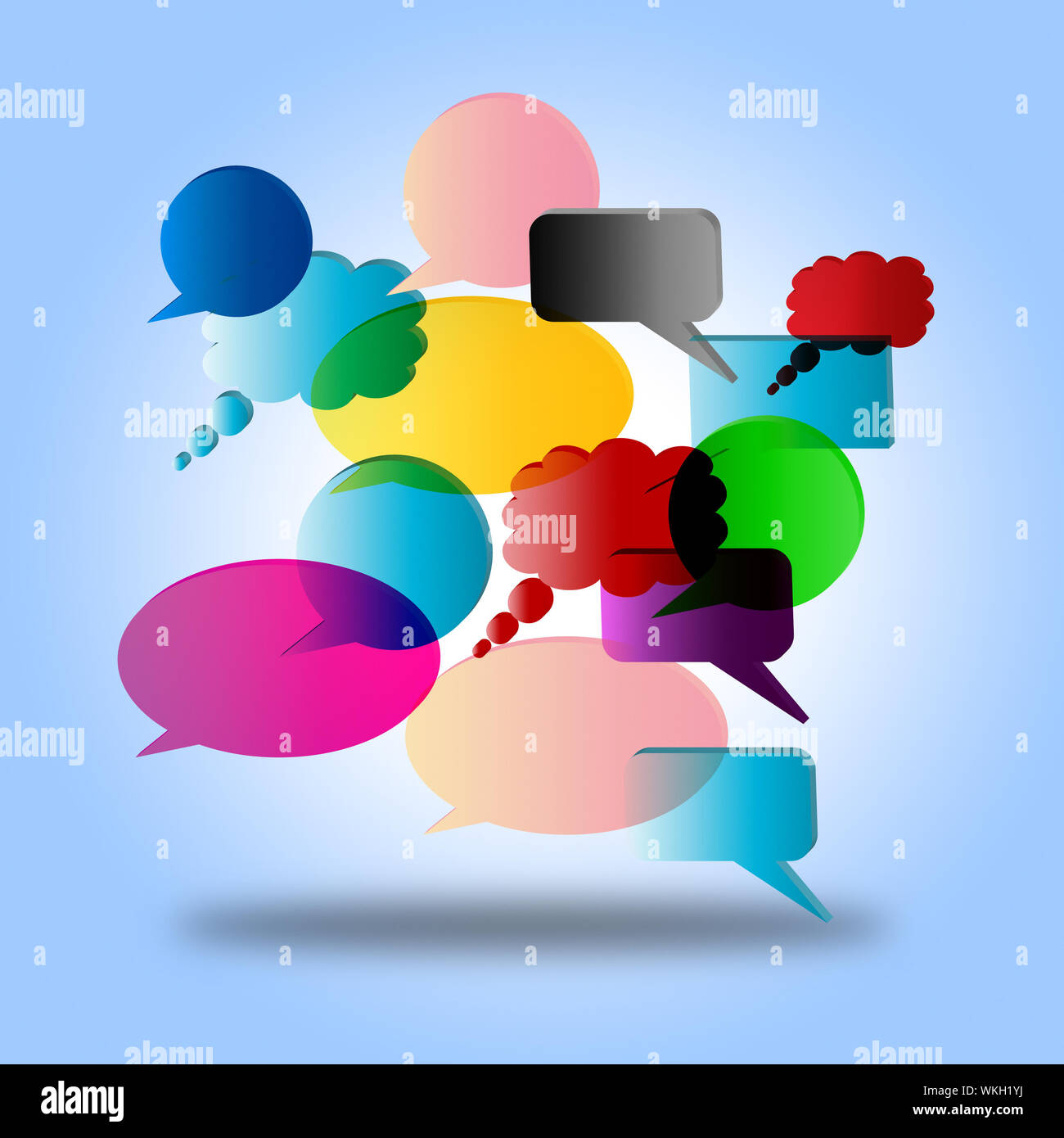 Speech Bubble Meaning Talk Gossip And Speak Stock Photo - Alamy