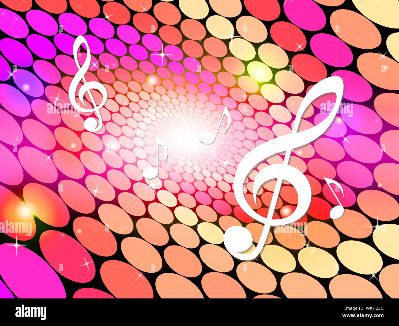 Notes Background Showing Sheet Music And Backdrop Stock Photo - Alamy