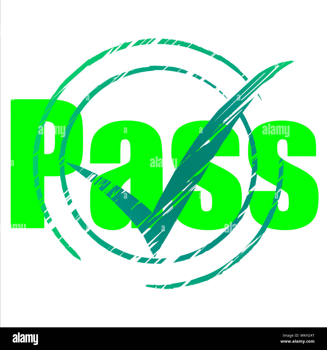 Pass Tick Meaning Checkmark Passed And Mark Stock Photo - Alamy