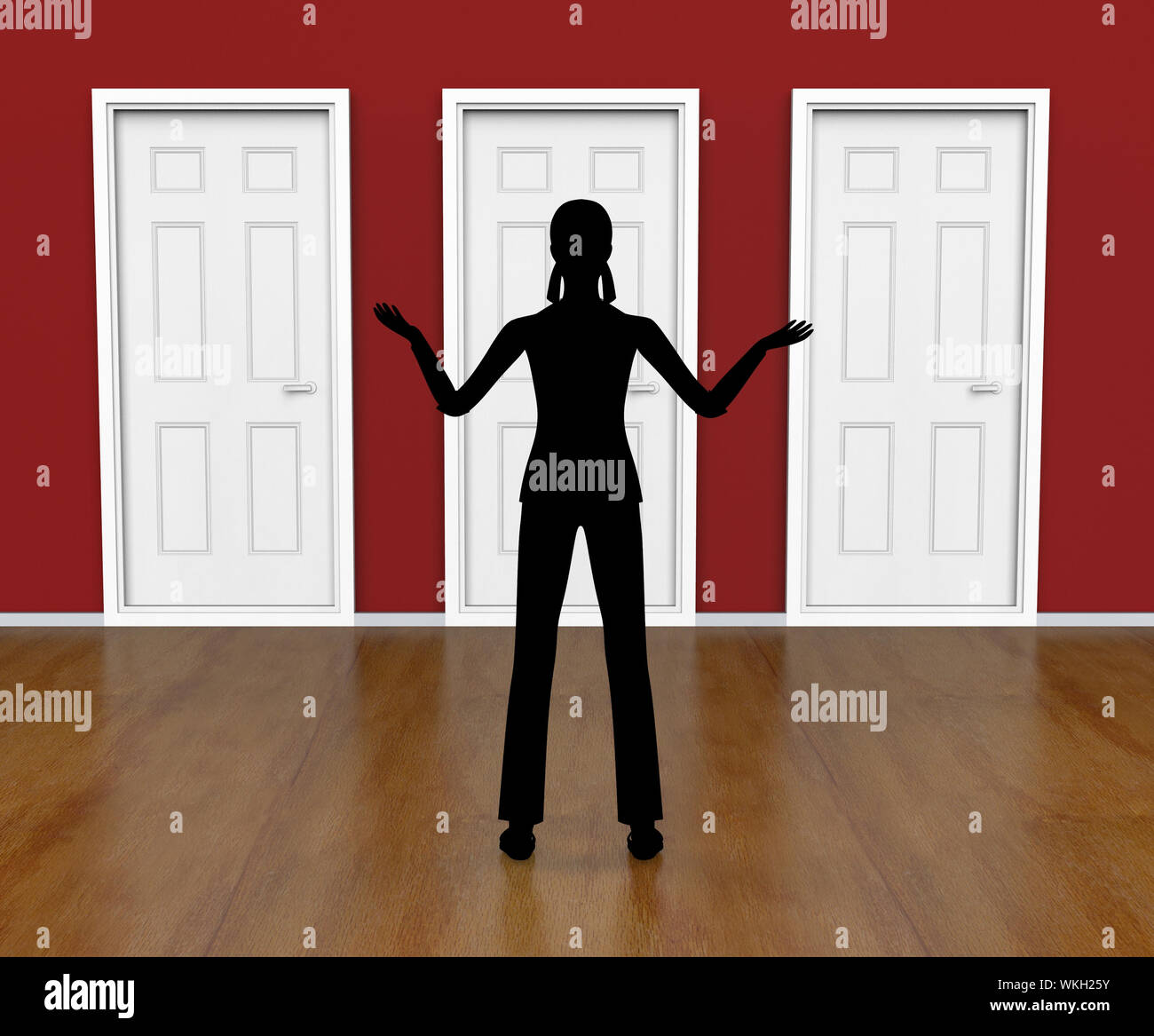 Choice Silhouette Showing Door Frames And Silhouettes Stock Photo - Alamy