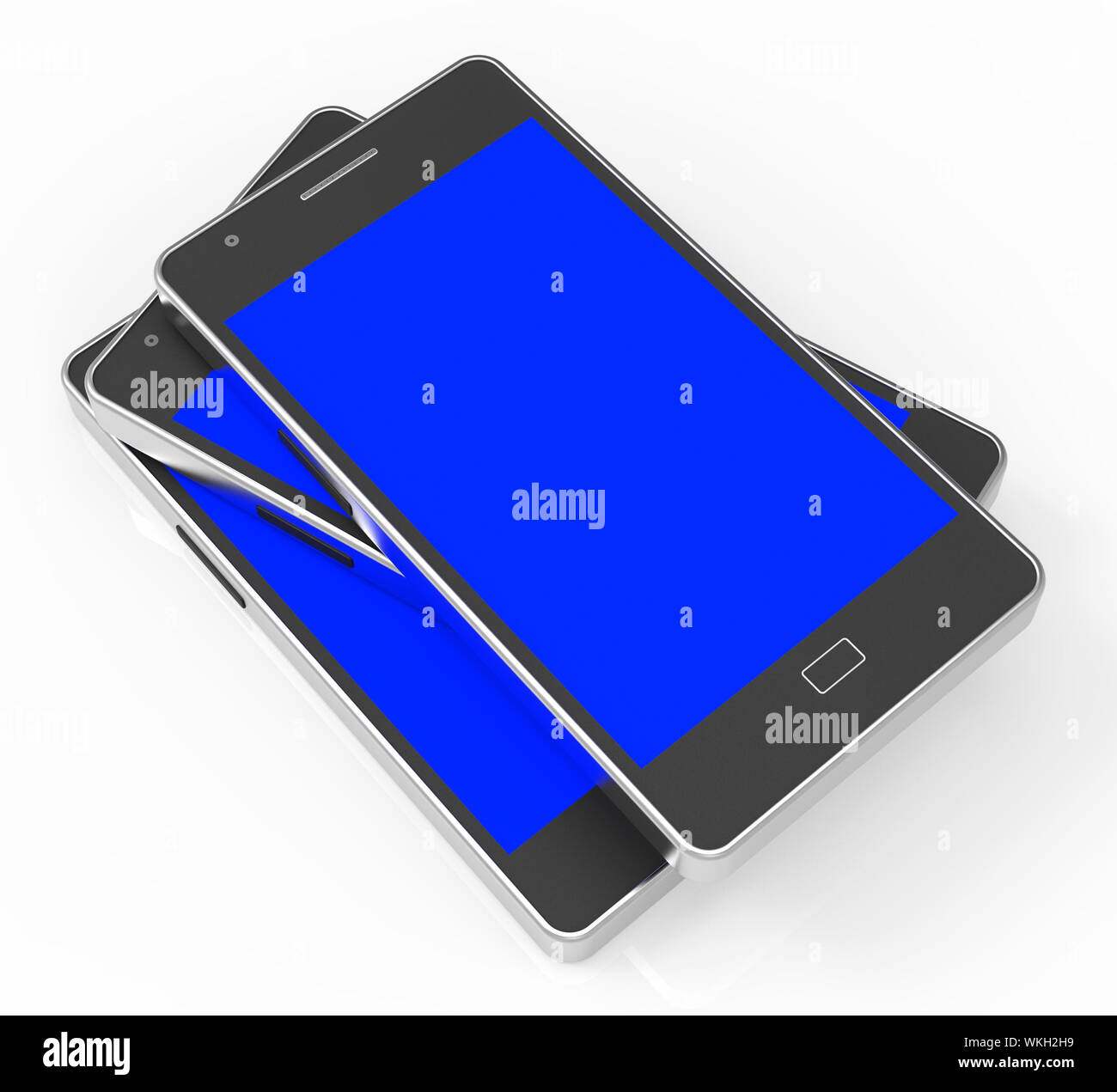 Smartphones Copyspace Showing Internet Online And Copy-Space Stock ...