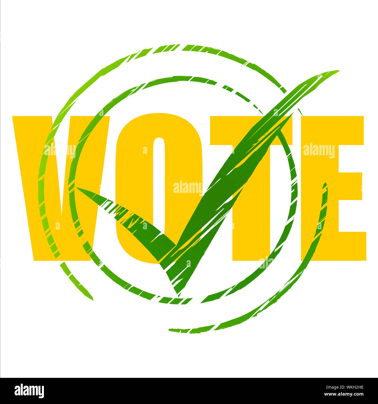 Tick Vote Indicating Affirm Election And Check Stock Photo - Alamy