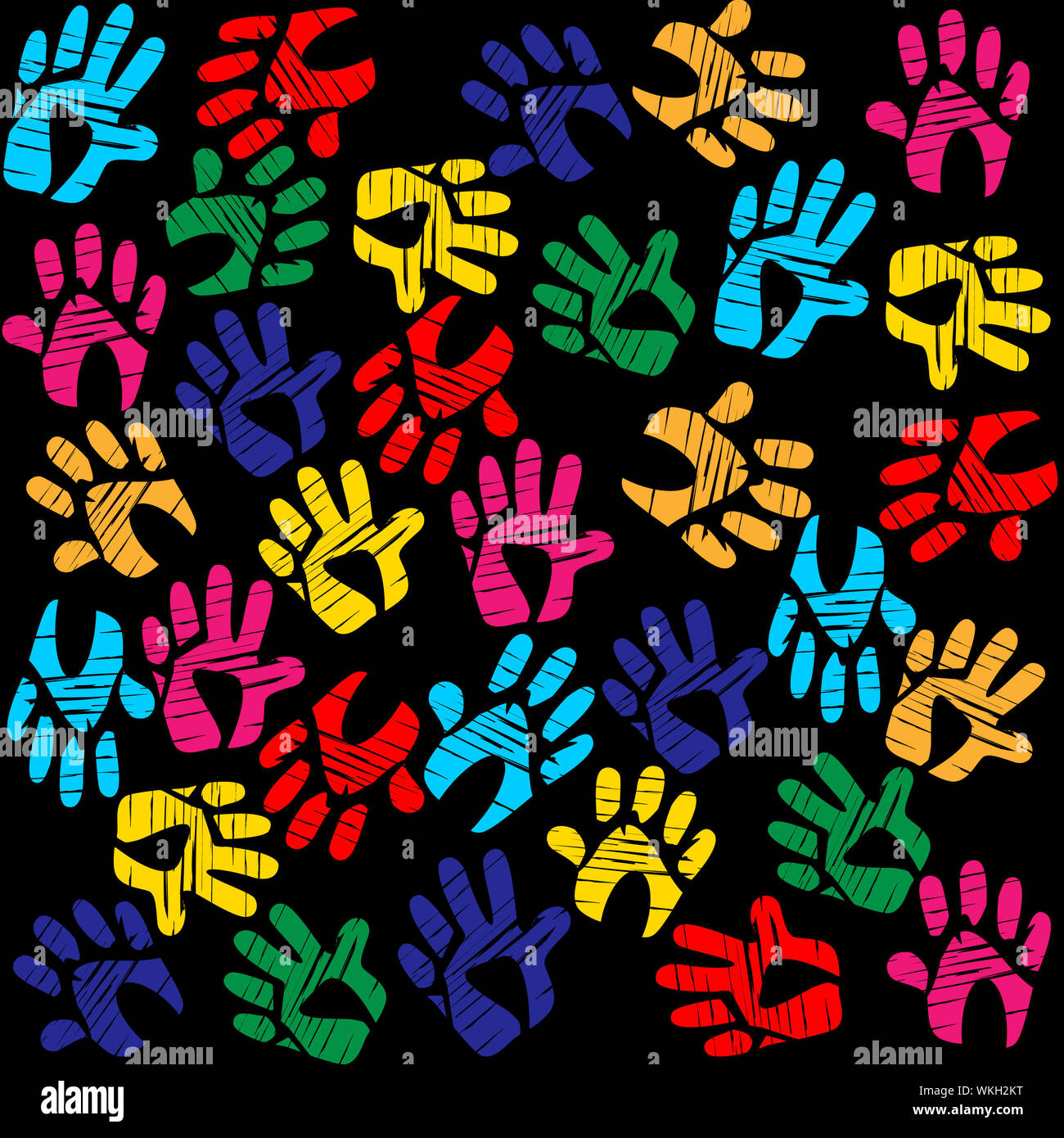 Background Handprints Showing Artwork Backdrop And Template Stock Photo ...