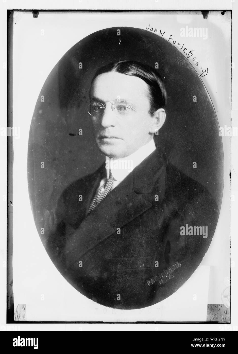 John Fox, Jr., cameo portrait, Pach Bros., N.Y. / Pach Bros Stock Photo ...