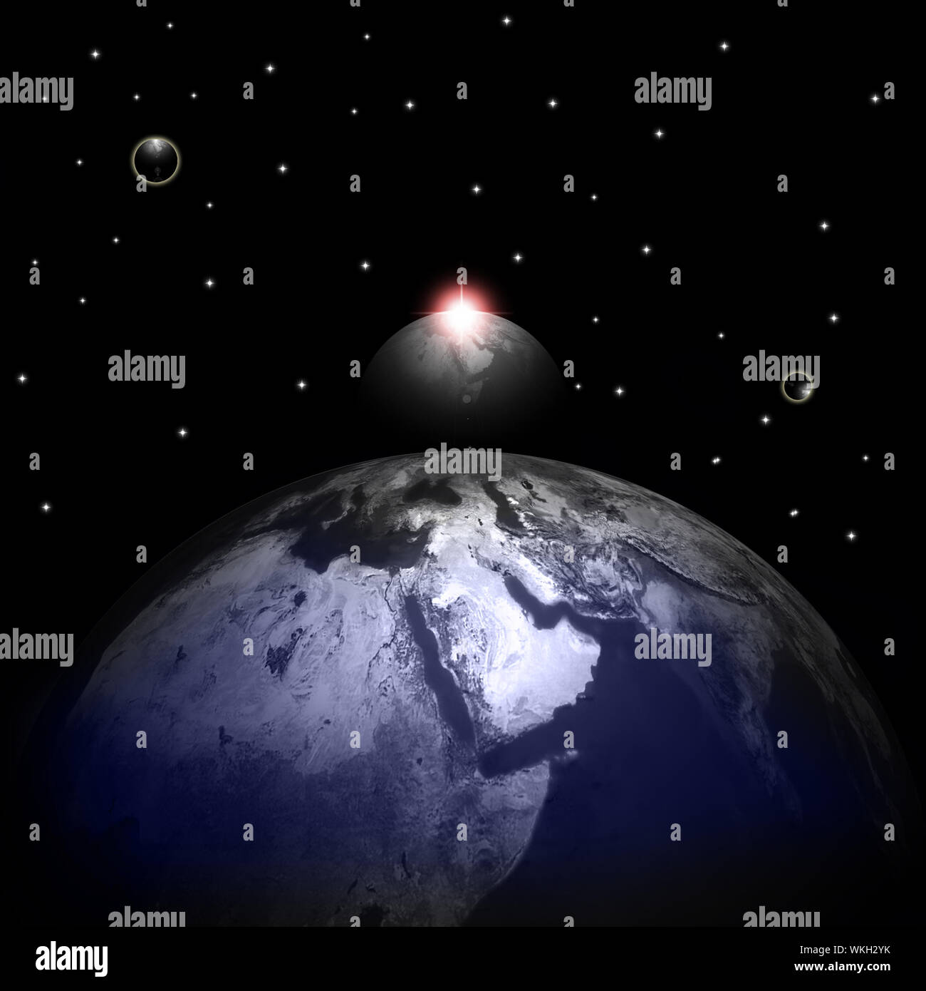 Planet Globe Meaning Solar System And Globalization Stock Photo - Alamy