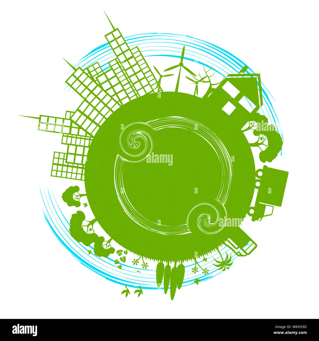 World City Indicating Earth Day And Globalise Stock Photo - Alamy